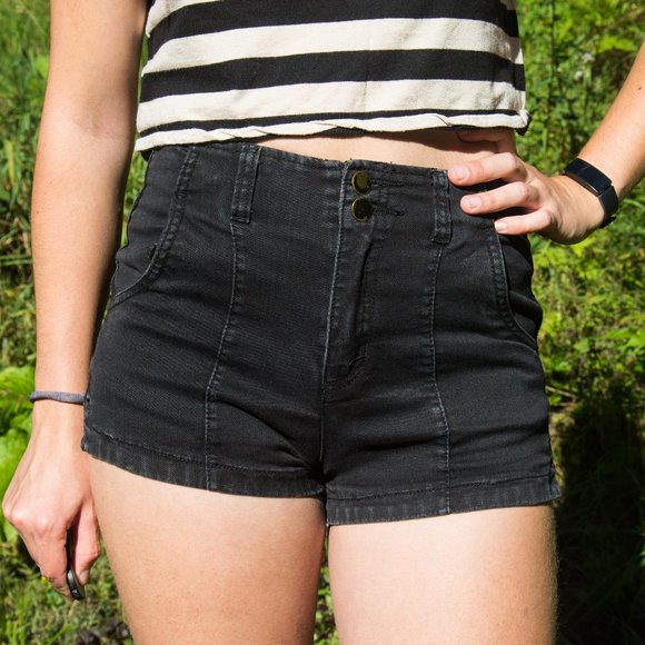 Forever 21 | Shorts | Forever 2 Highwaist Black Denim Shorts | Poshmark